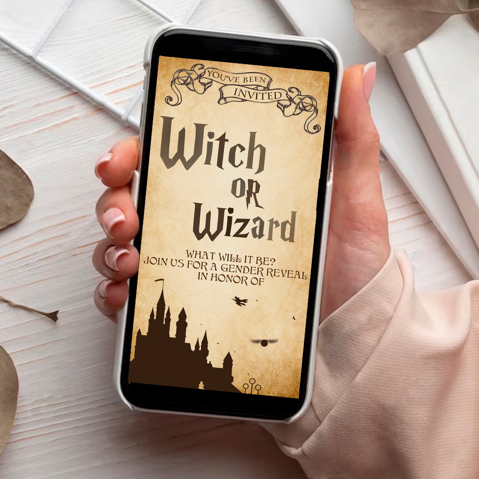 Magical Gender Reveal Video Invitation,witch or Wizard Gender Reveal ...