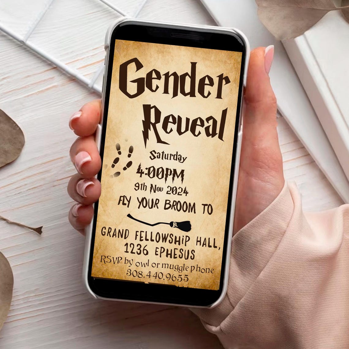 Sorting Hat Gender Reveal Video Invitation,boy or Girl Magical Gender ...