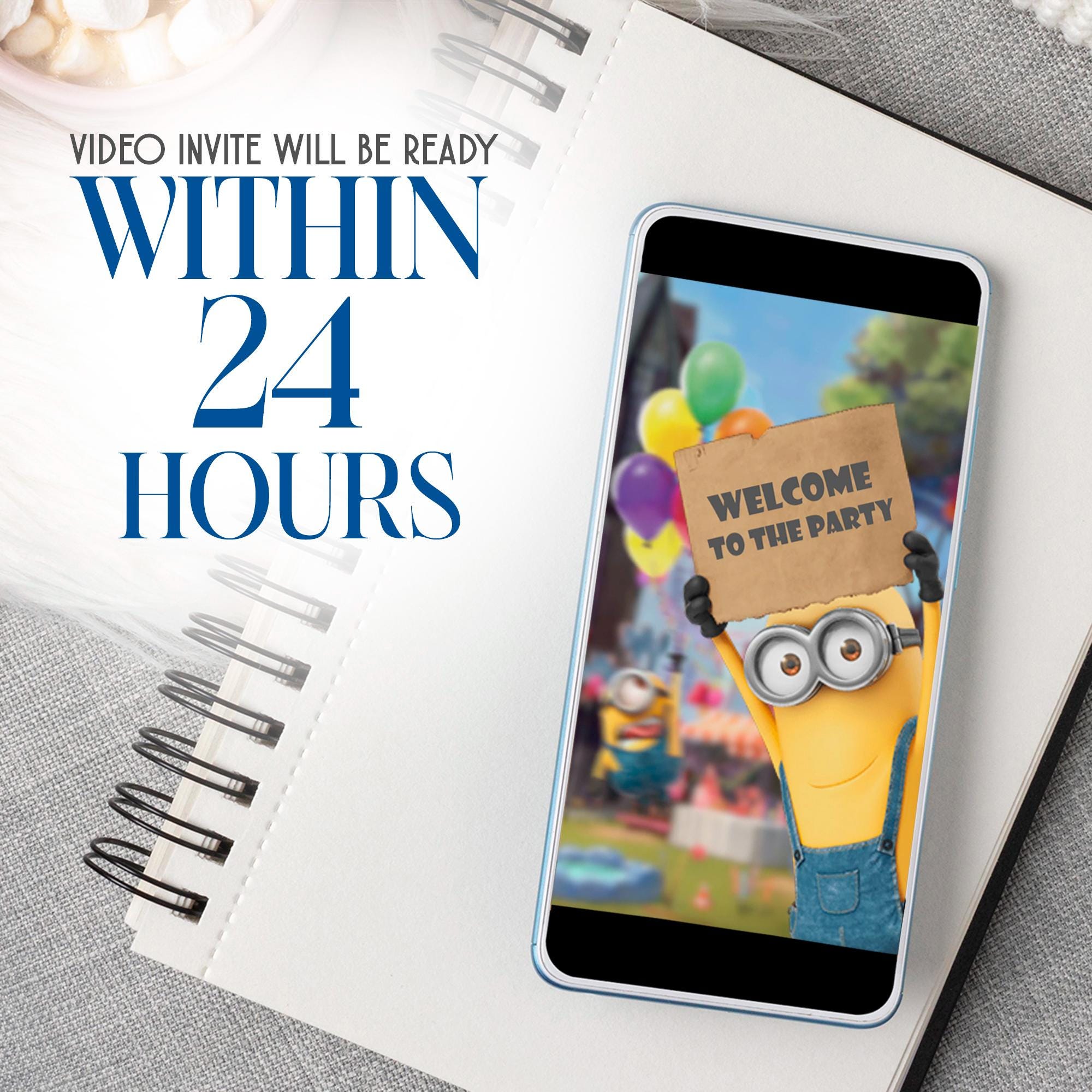 Minions Birthday Video Invitation,minions Animated Video Invitation ...