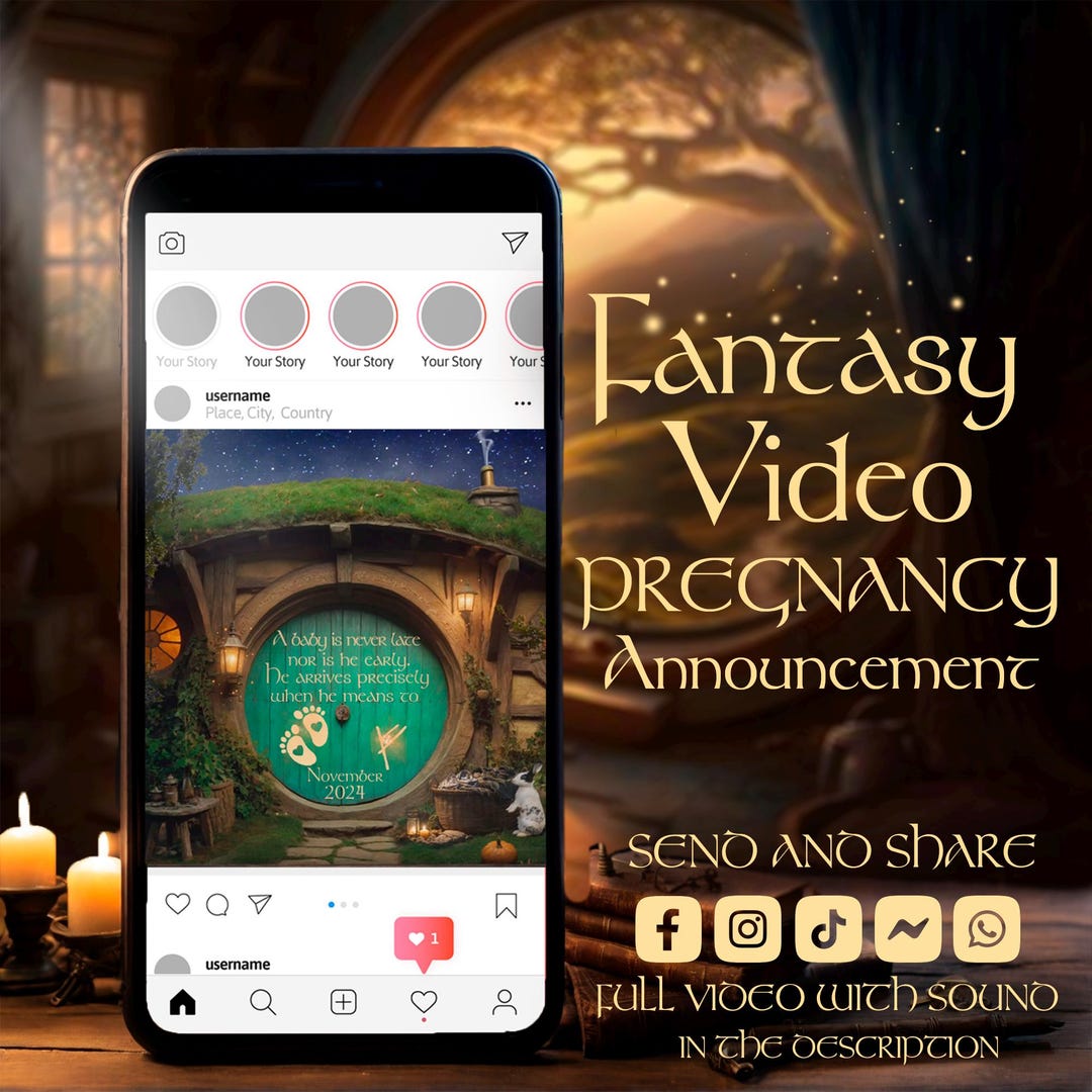 Fantasy Pregnancy Announcement,gender Reveal Social Media Announcement ...