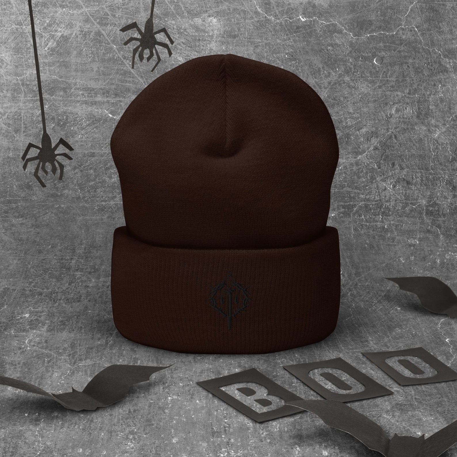Thorn Blood Embroidered Logo Cuffed Beanie - Etsy