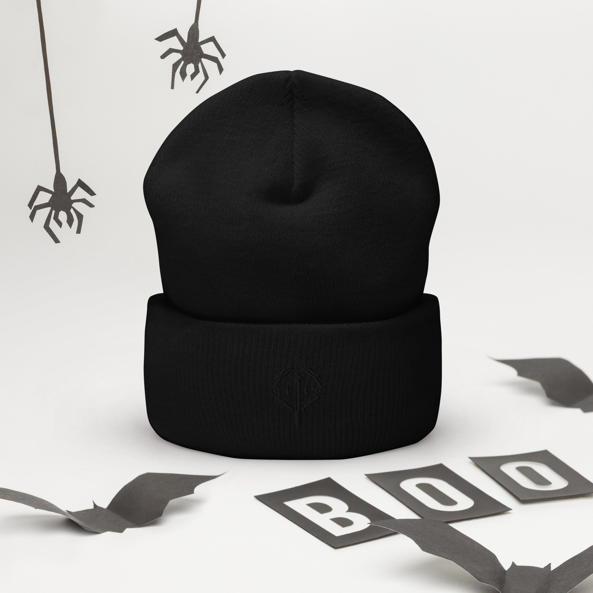Thorn Blood Embroidered Logo Cuffed Beanie - Etsy