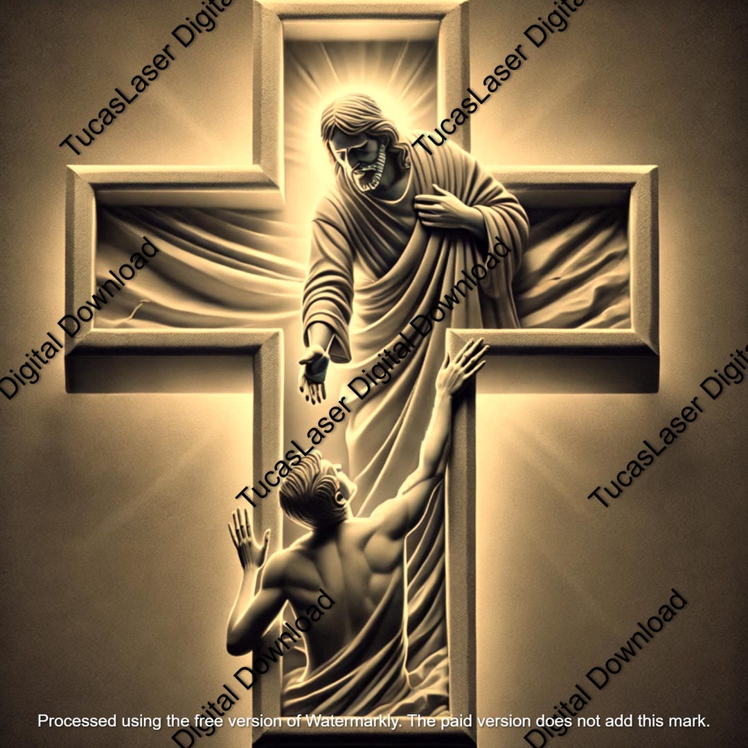 3D Laser Engraving - Jesus Helping Hand - Png Image - Etsy