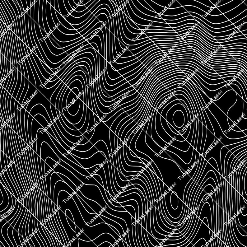 Topographic Pattern 15 - .svg & .png Files | Negative + Positive ...