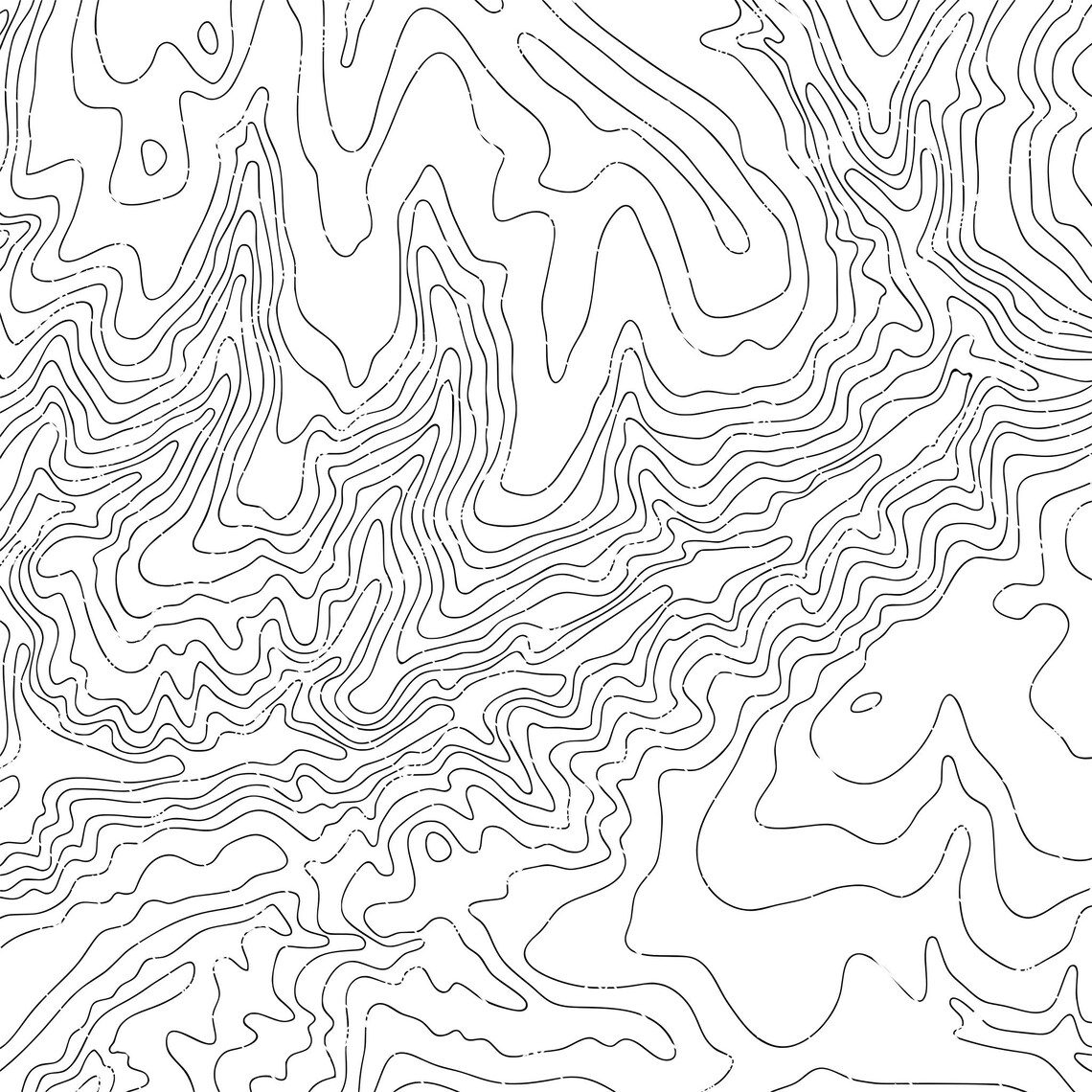 Topographic Pattern 2 - .svg & .png Files | Negative + Positive ...