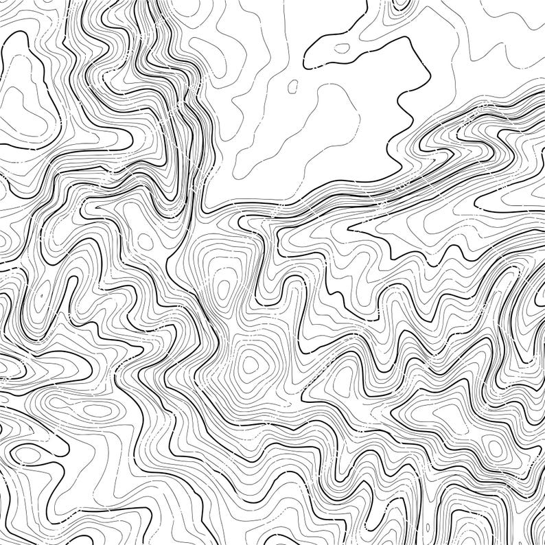 Topographic Pattern 17 - .svg & .png Files | Negative + Positive ...