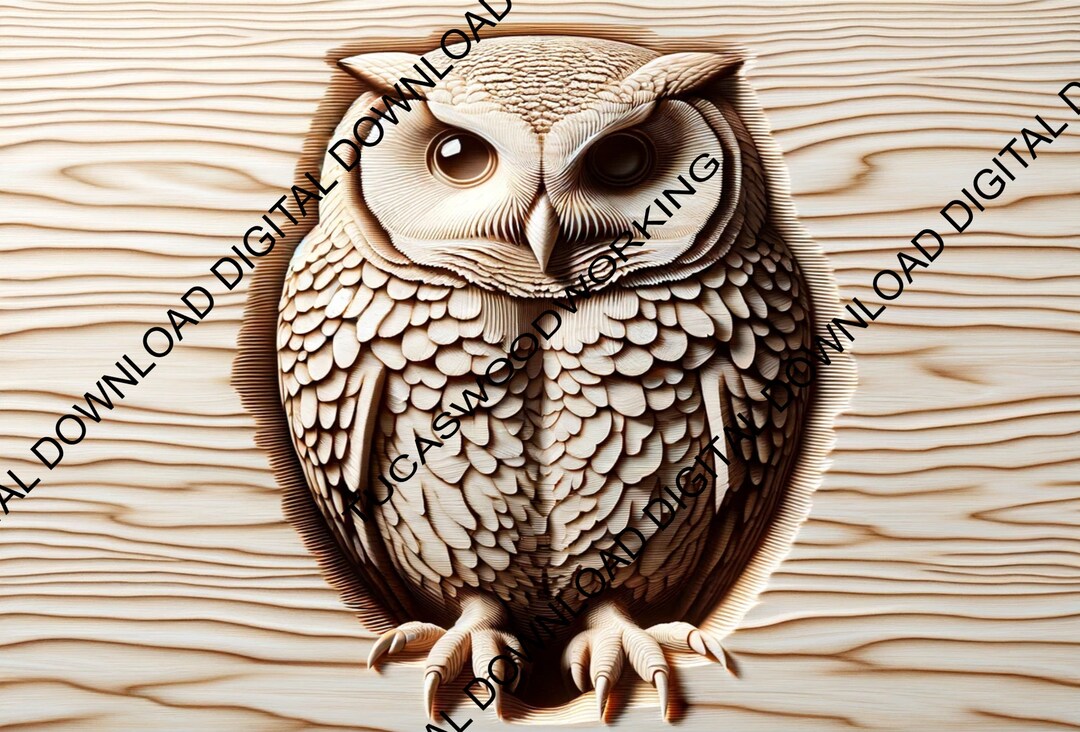 3D Owl Laser Engraving Illusion .png .jpg .svg - Etsy