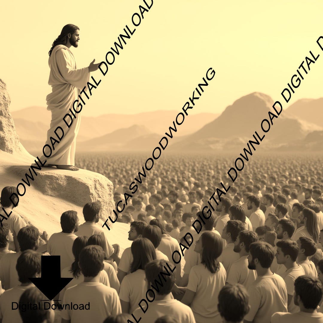 Jesus Preaching Laser Engraving .png & .jpg - Etsy