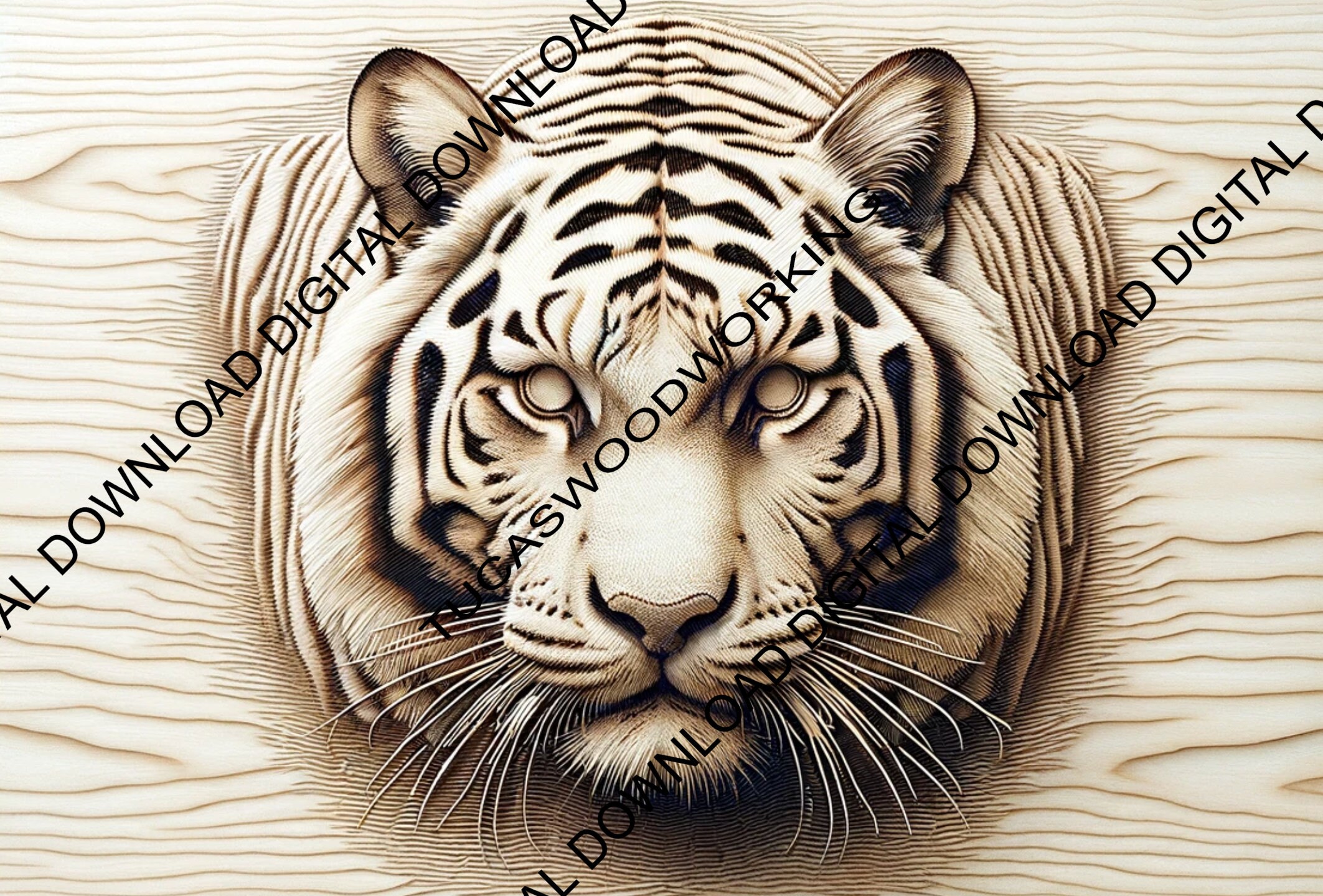 Laser 3D Tiger Engraving Digital File .png .jpg .svg - Etsy