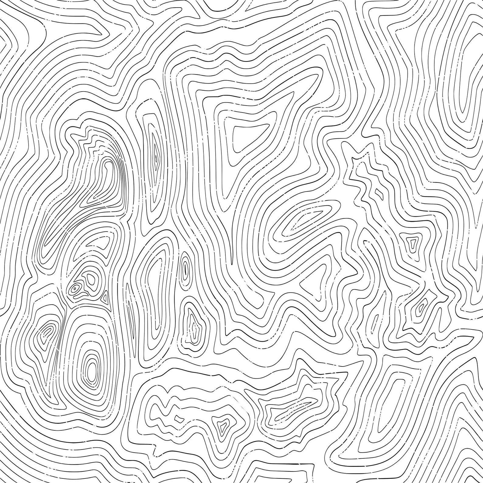 Topographic Pattern 10 - .svg & .png Files | Negative + Positive ...