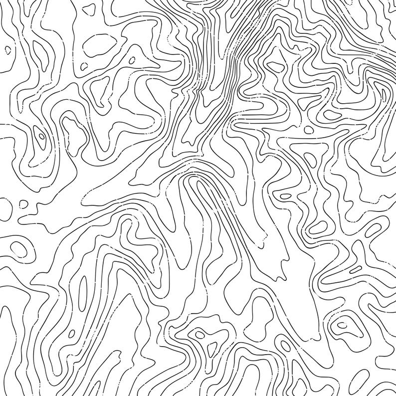 Topographic Pattern 1 - .svg & .png Files | Negative + Positive ...