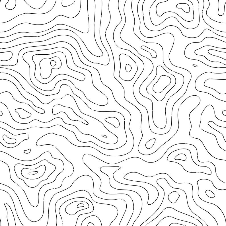 Topographic Pattern 20 - .svg & .png Files | Negative + Positive ...