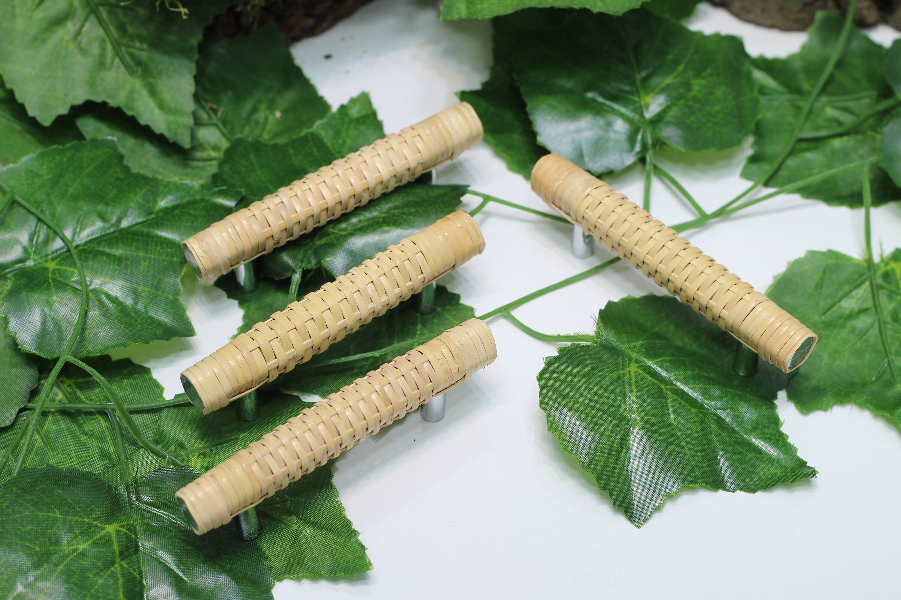 Rattan Handle, Bamboo Rattan Handle, Drawer Handle, Colorful Knobs ...