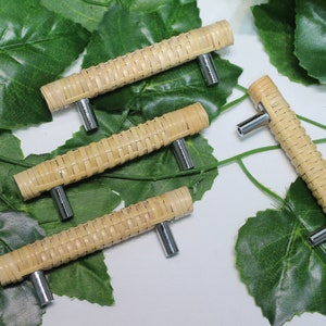 Rattan Handle, Bamboo Rattan Handle, Drawer Handle, Colorful Knobs ...
