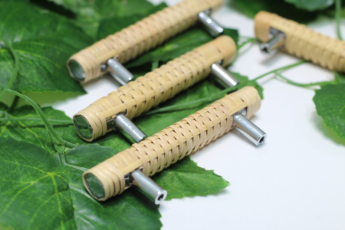 Rattan Handle, Bamboo Rattan Handle, Drawer Handle, Colorful Knobs ...