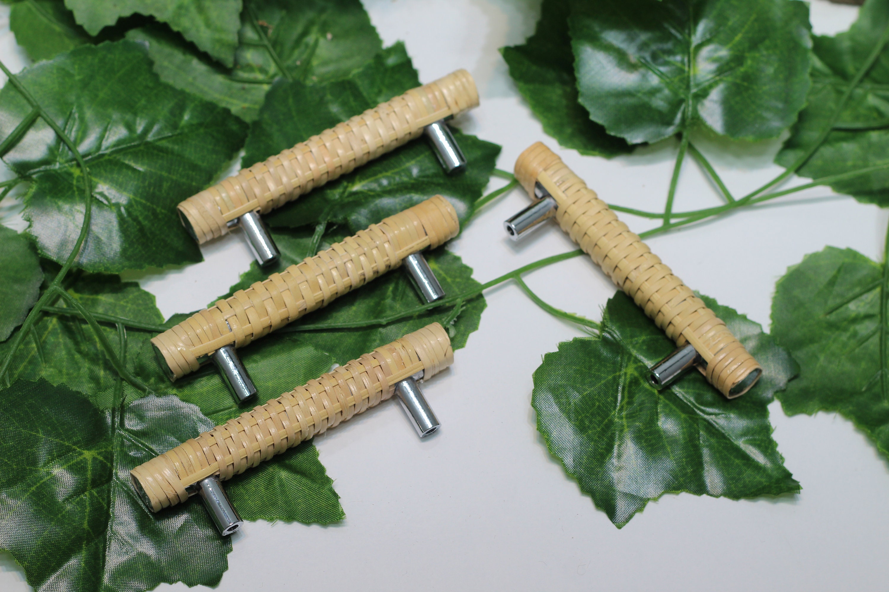 Rattan Handle, Bamboo Rattan Handle, Drawer Handle, Colorful Knobs ...