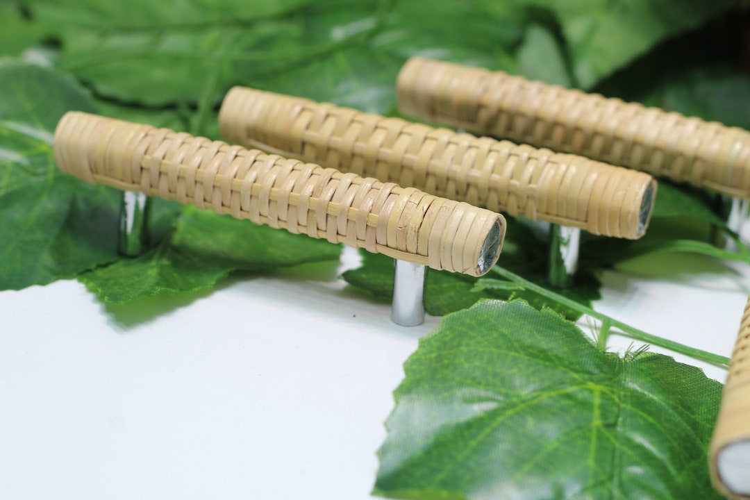 Rattan Handle, Bamboo Rattan Handle, Drawer Handle, Colorful Knobs ...
