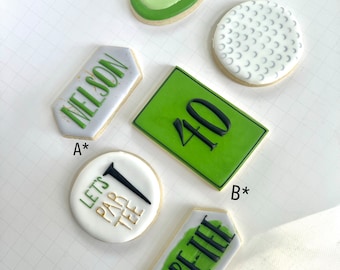 24 Golf First Birthday Personalized Cookies, Any Age Kids Golf, You Are ...