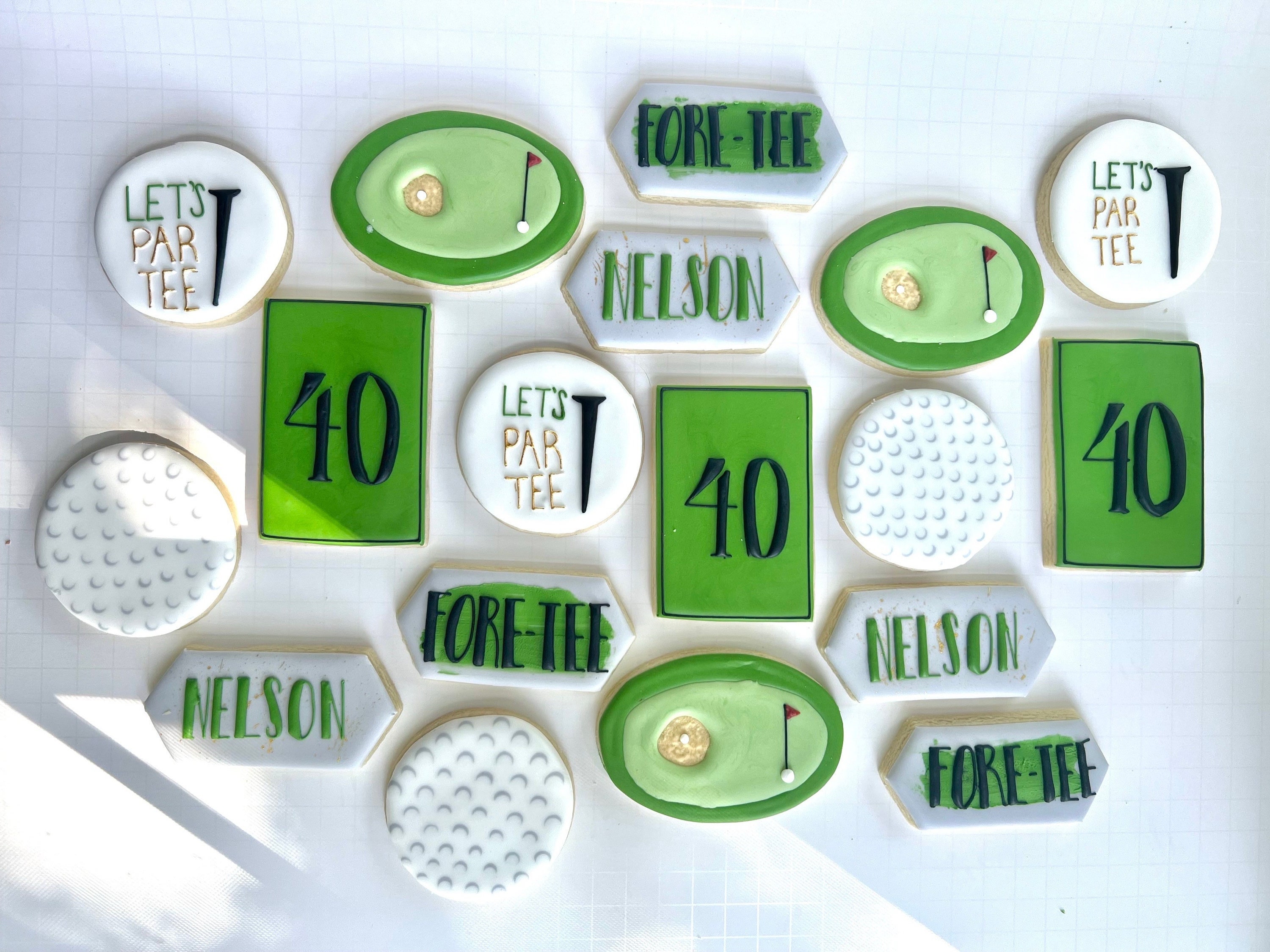 Customizable Golf Birthday Cookies - Etsy