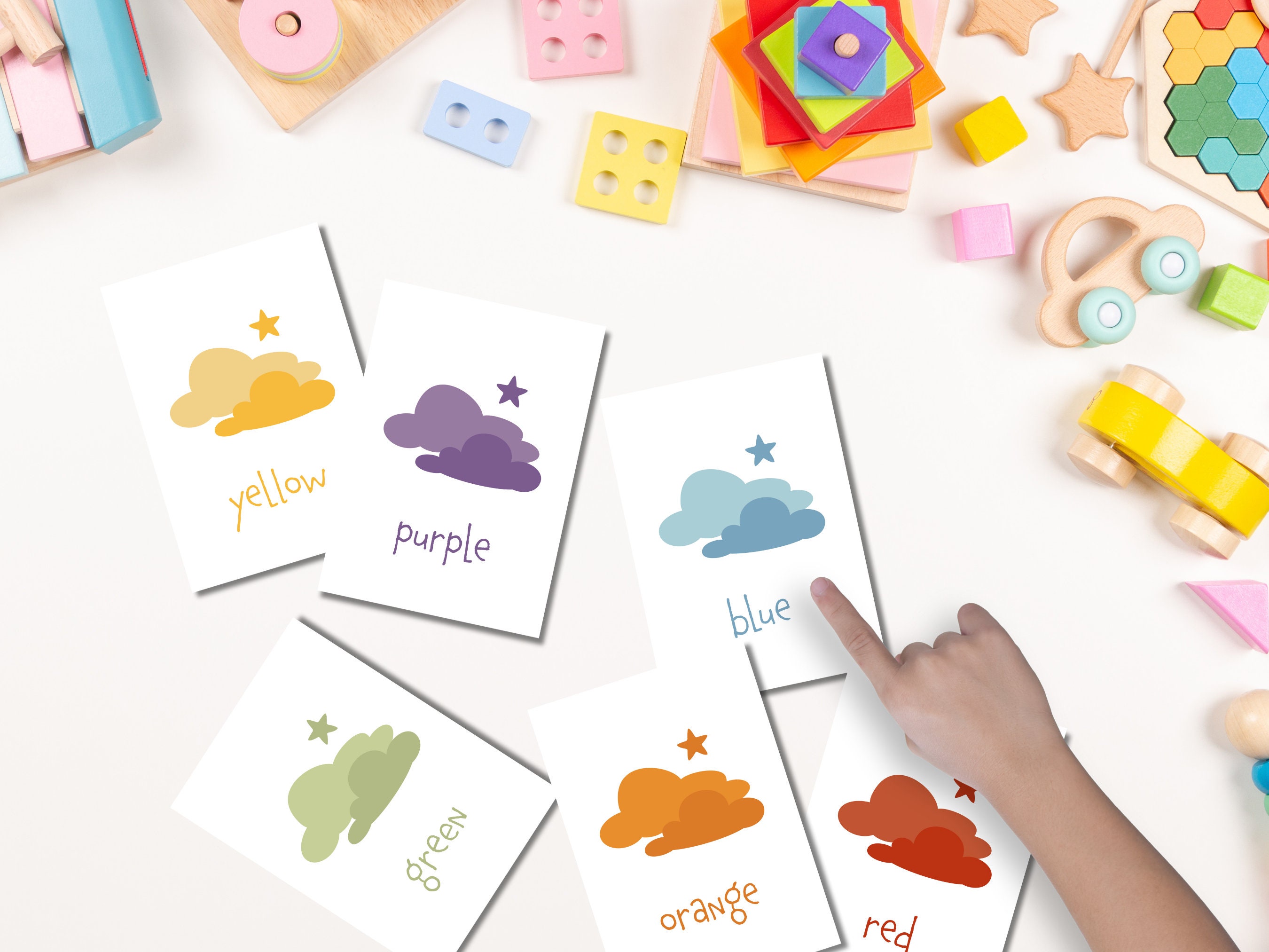 Colors Flashcards Preschool Printable, Montessori Toddler, Educational ...