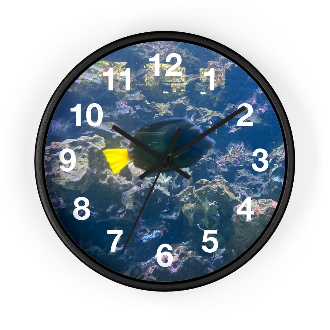 Underwater Wall Clock Ocean Theme Home Decor, Sea Life Clock, Nautical ...