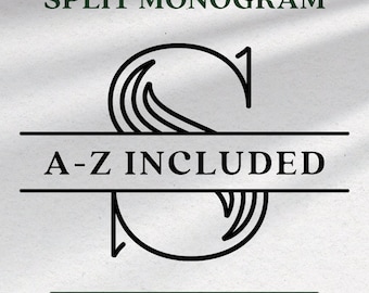 Split Monogram | High-resolution Digital Download | Instant Download ...