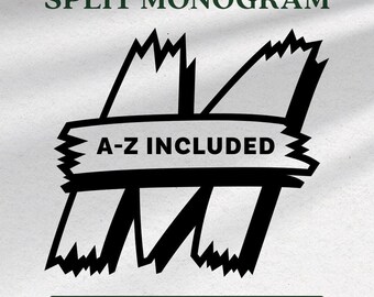Split Monogram | High-res Digital Download | Instant Download for ...