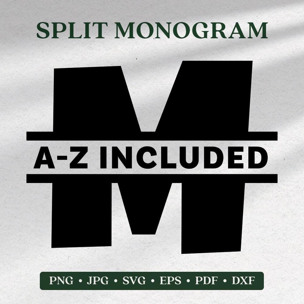 Split Monogram | High-res Digital Download | Instant Download for ...