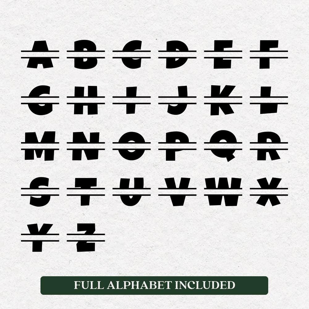 Split Monogram | High-res Digital Download | Instant Download for ...