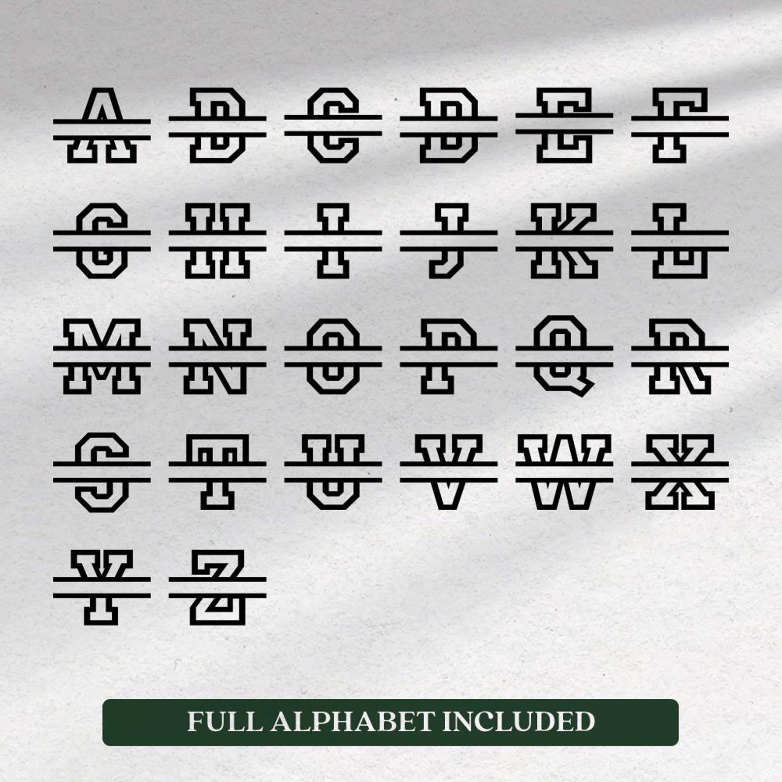 Split Monogram | High-resolution Digital Download | Instant Download ...