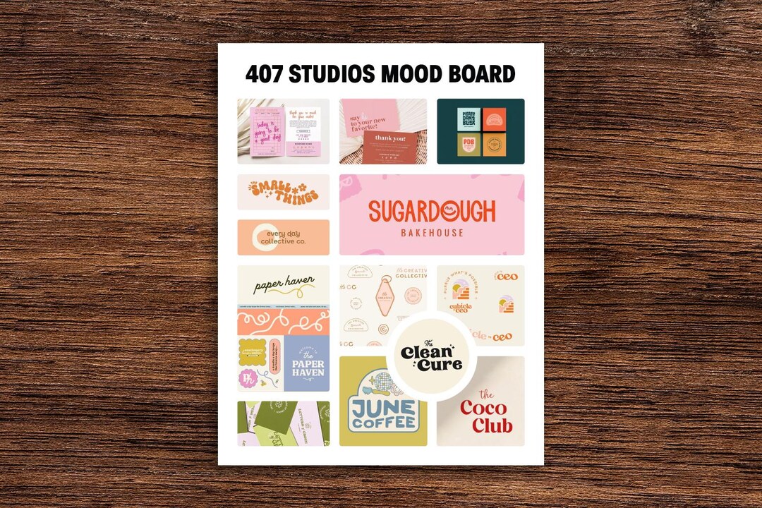 Mood Board Template | Editable Canva & Adobe Indesign Files | Brand ...