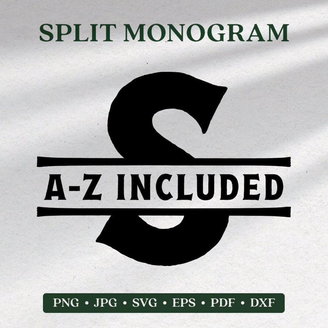 Split Monogram | High-resolution Digital Download | Instant Download ...