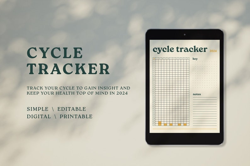 Cycle Tracker | Digital/printable | Instant Download | Ideal for ...