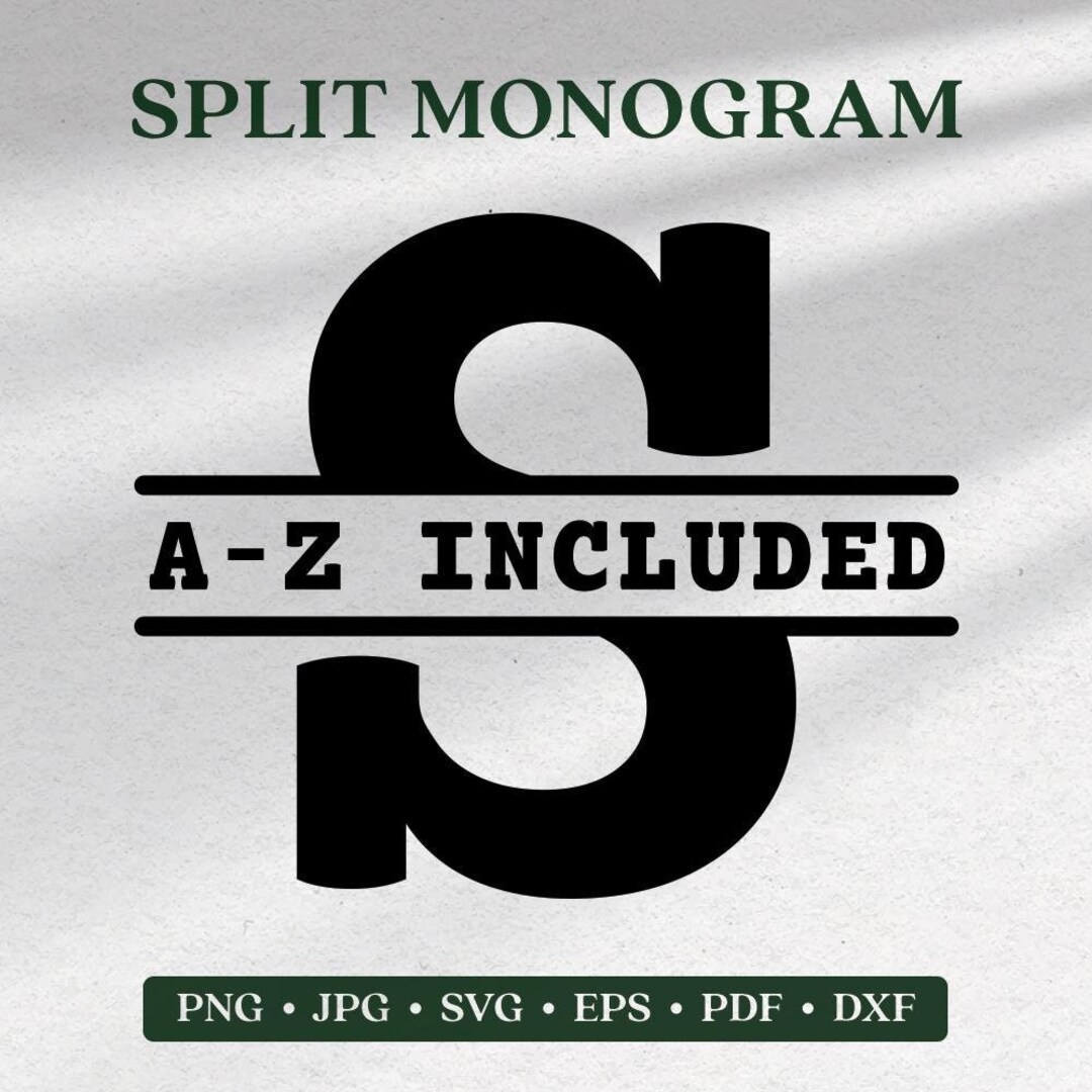 Split Monogram | High-res Digital Download | Instant Download for ...