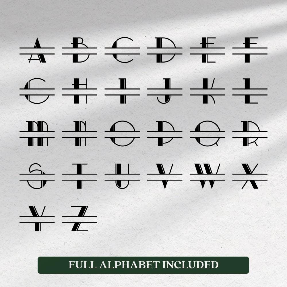 Split Monogram | High-res Digital Download | Instant Download for ...