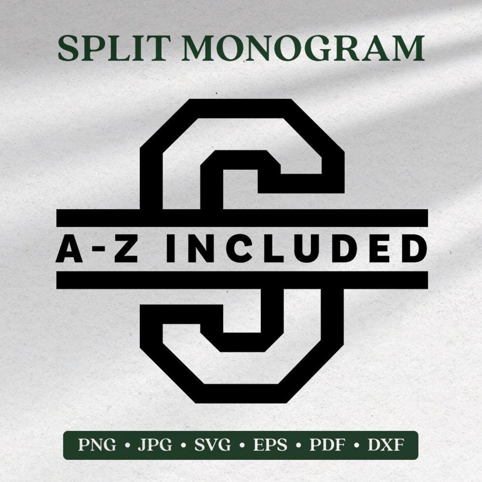 Split Monogram | High-resolution Digital Download | Instant Download ...