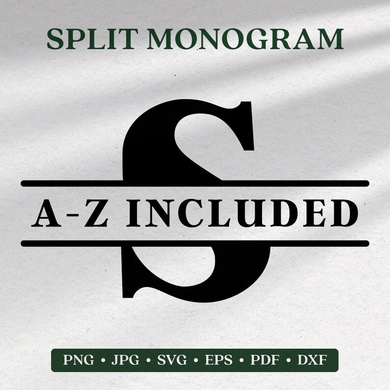 Split Monogram | High-resolution Digital Download | Instant Download ...