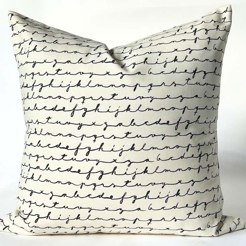 French Script Pillow - Etsy