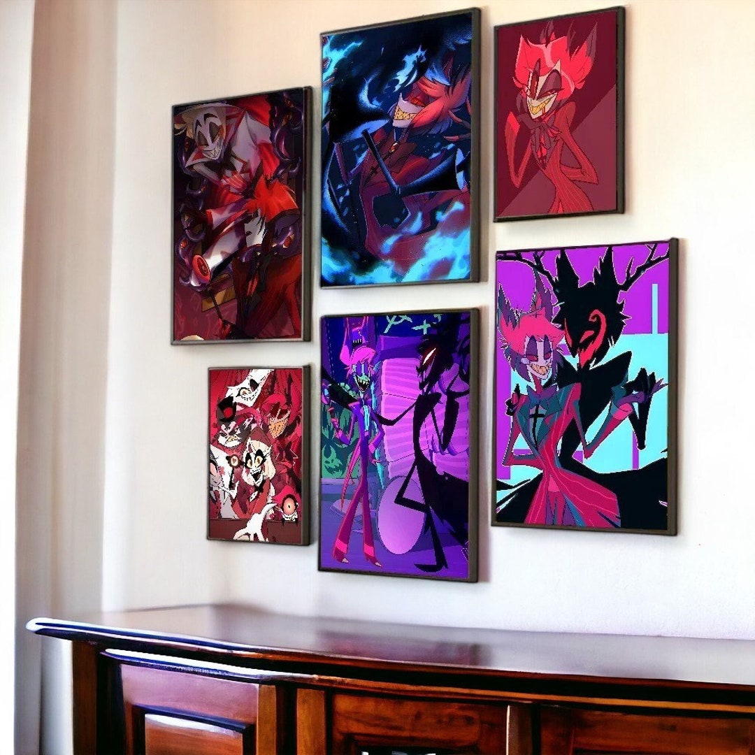 Alastor Hazbin Print Poster, Alastor Wall Art Poster, Hazbin Heluva ...