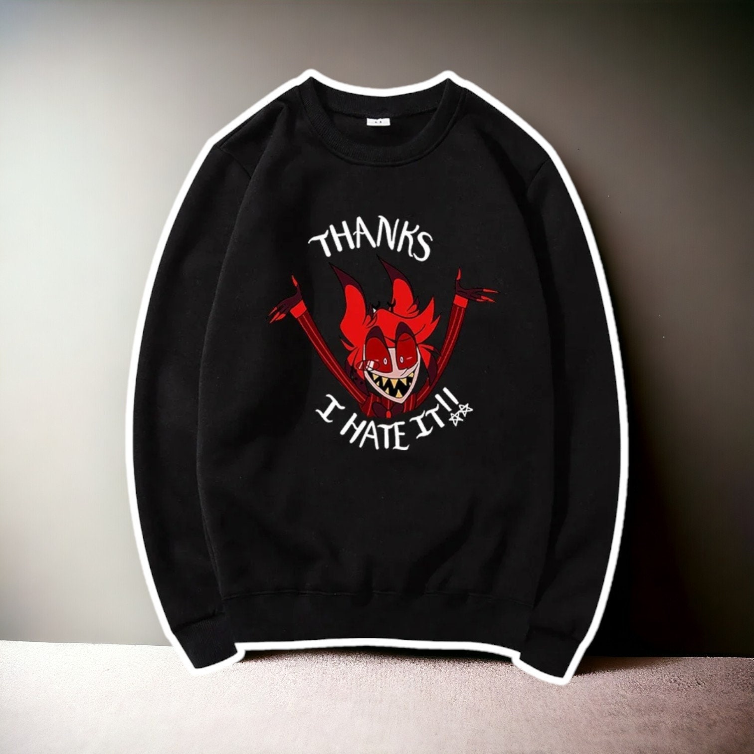 Alastor Hazbin Sweatshirt, Alastor Cosplay Clothing, Anime Sweater ...