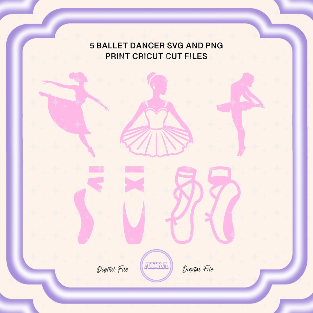 Pink Ballerina Svg Bundle, Pink Ballerina Png Bundle, Ballet Dancer Art ...