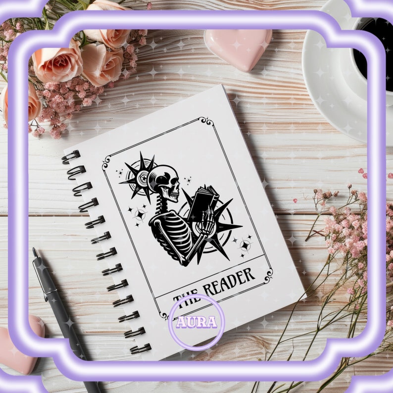 The Reader Tarot Skeleton Svg Png, Fantasy Book the Reader Tarot T ...