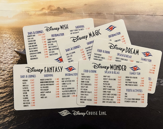 Disney Cruise Line Deck Cards | Wish | Dream | Fantasy | Magic | Wonder ...