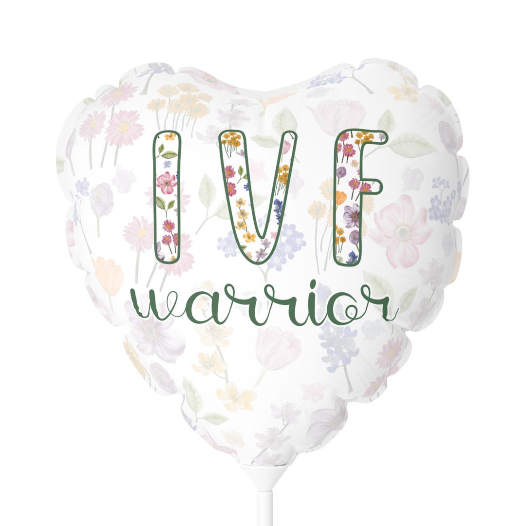 IVF Warrior Balloon heart-shaped, 11, IVF Gift Ideas, Infertility ...