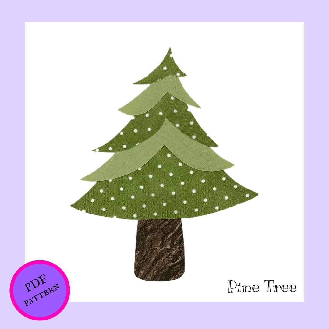 Pine Tree Applique Pattern, Woodland Trees Pattern, Christmas Tree ...