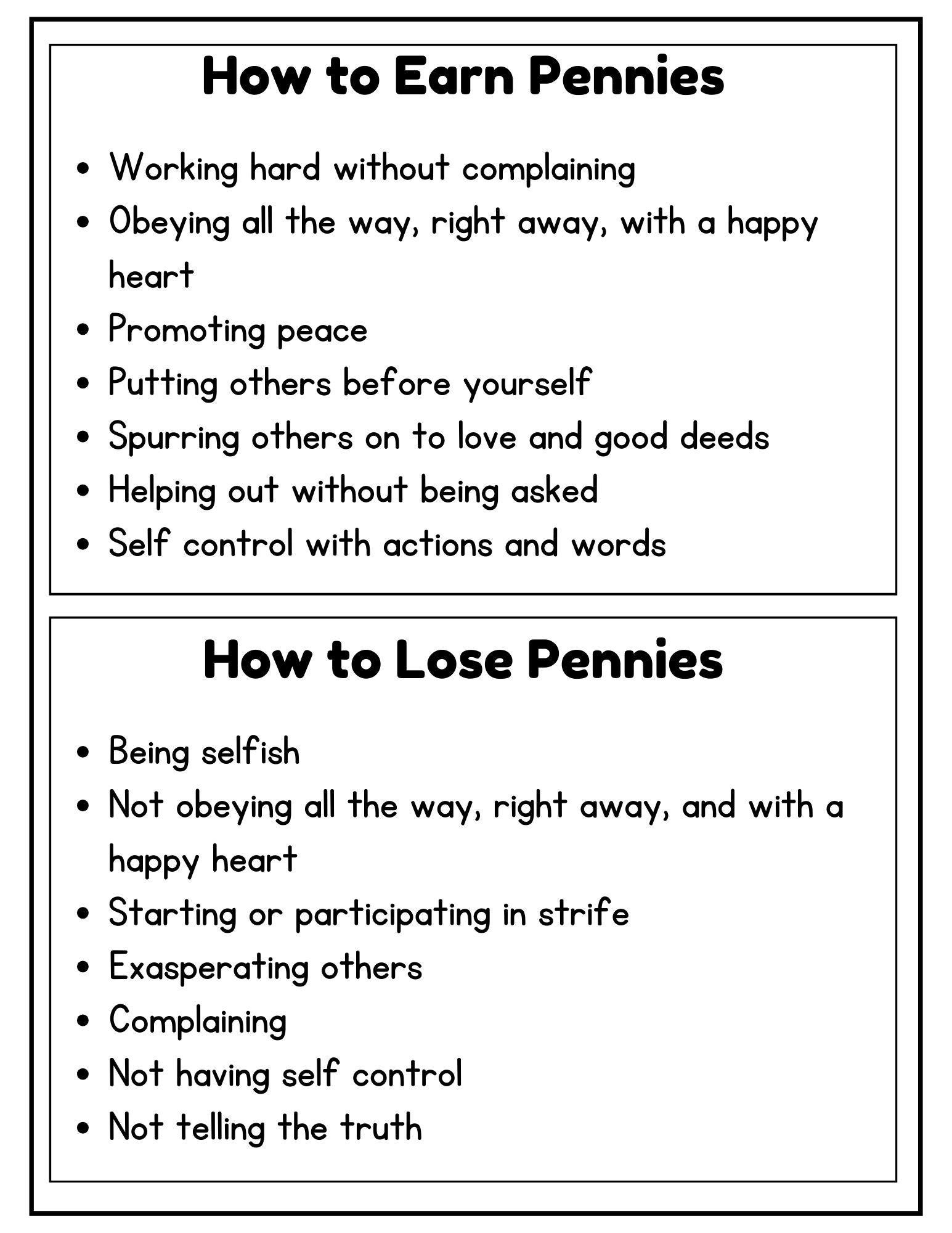 Behavior Rewards Chart System | Positive Reinforcement for Kids ...