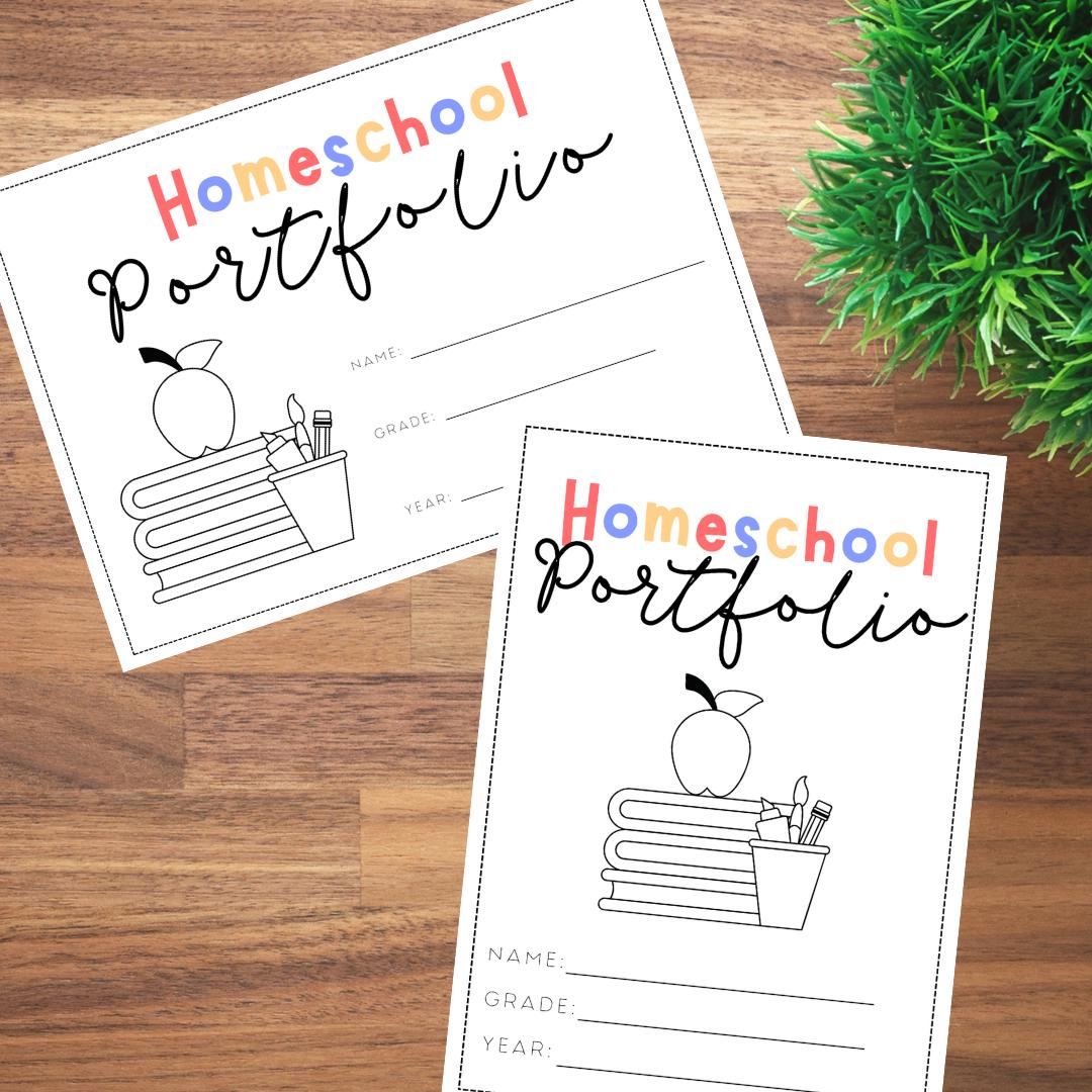 Printable Homeschool Portfolio Binder Cover (PDF) - Etsy