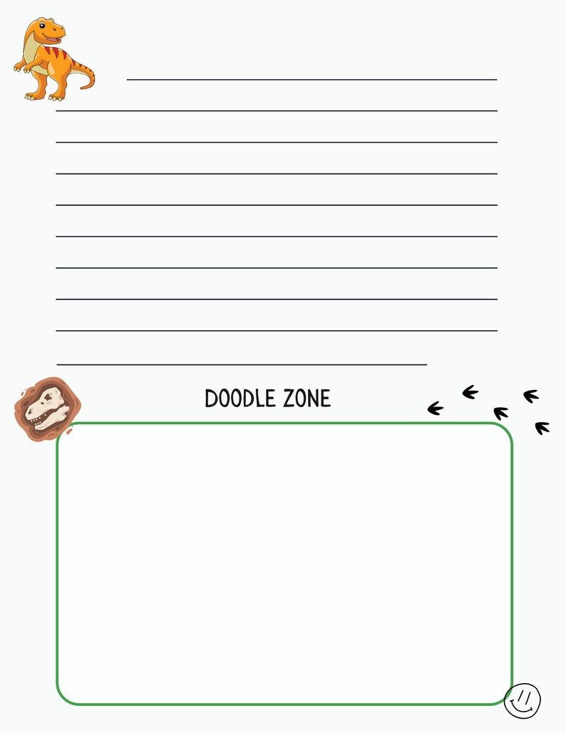 Dino Printable Daily Reflection Journal for Kids - Etsy
