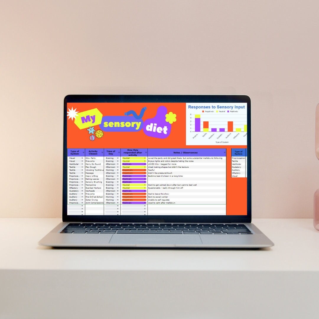Sensory Input Tracker - Sensory Diet - Digital Download - Track Sensory ...