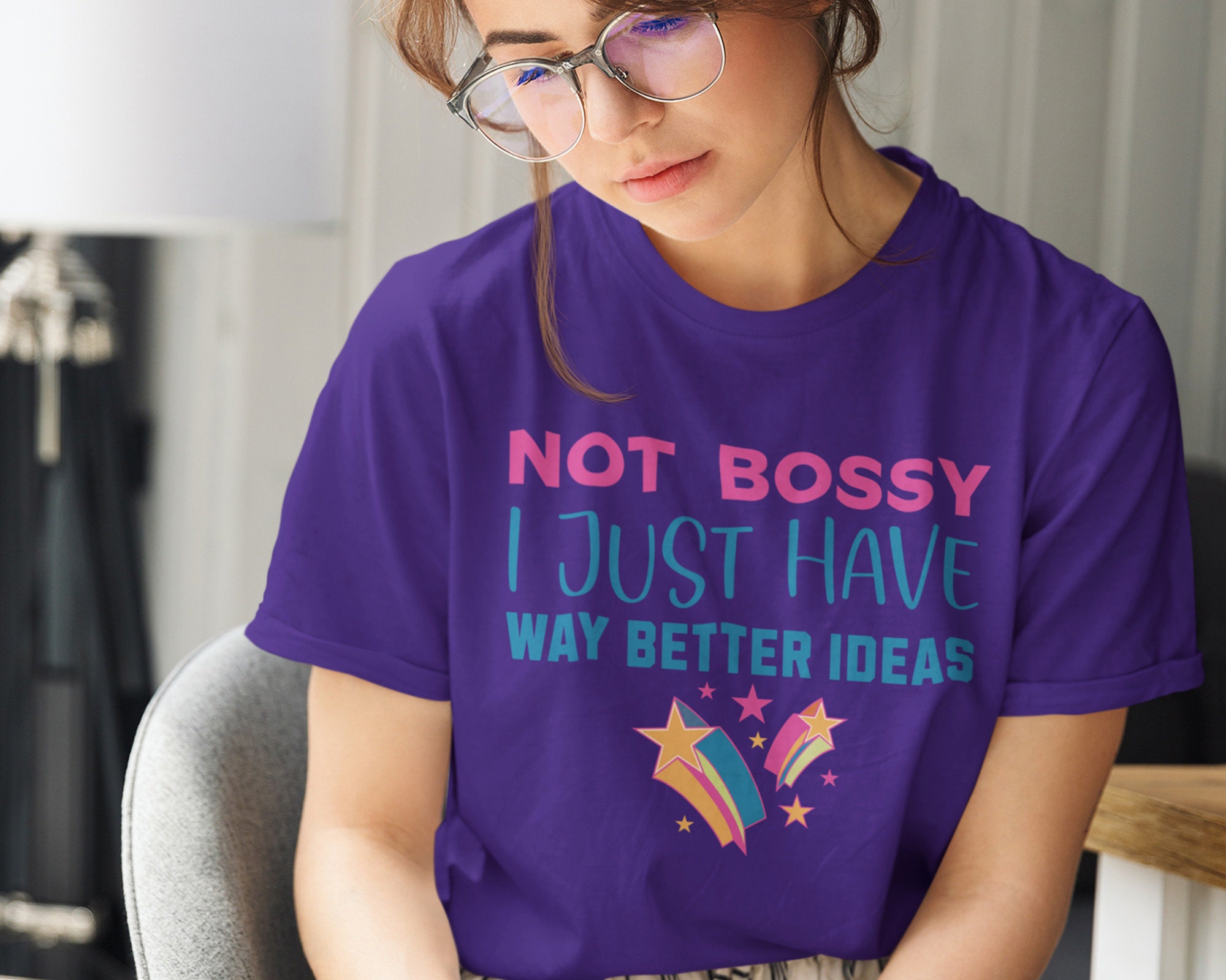 I'm Not Bossy T-shirt Fun Graphic Tee for Woman in Charge Rainbow Shirt ...